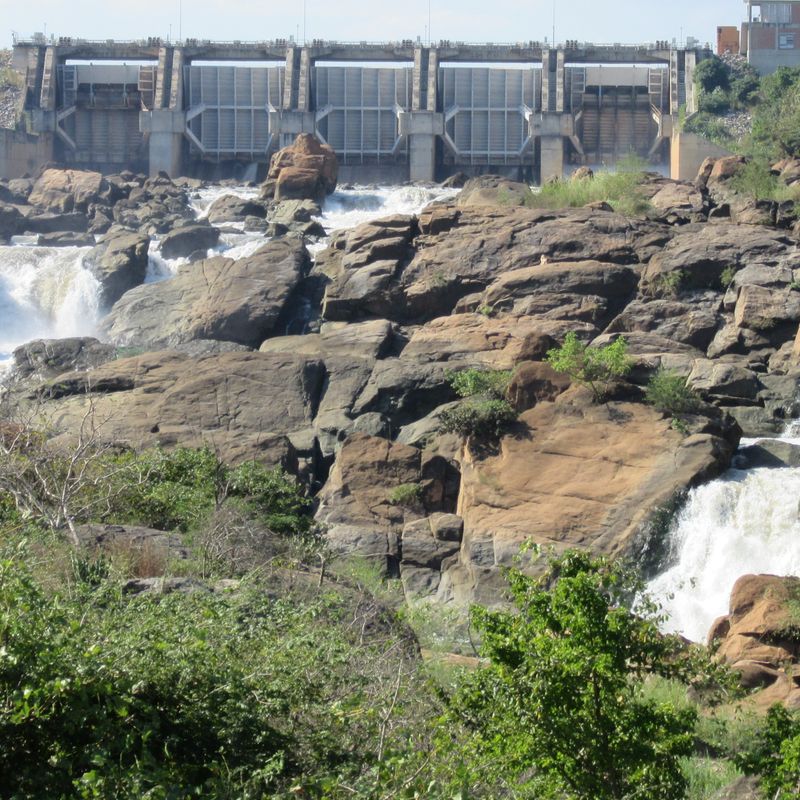 Kapichira Falls - Natural waterfall on Shire River near Chikwawa, Malawi