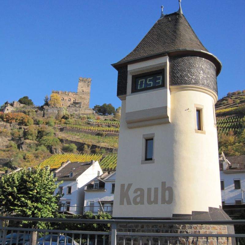 Pegel Kaub - Riviermeter en cultureel erfgoedmonument in Kaub, Duitsland