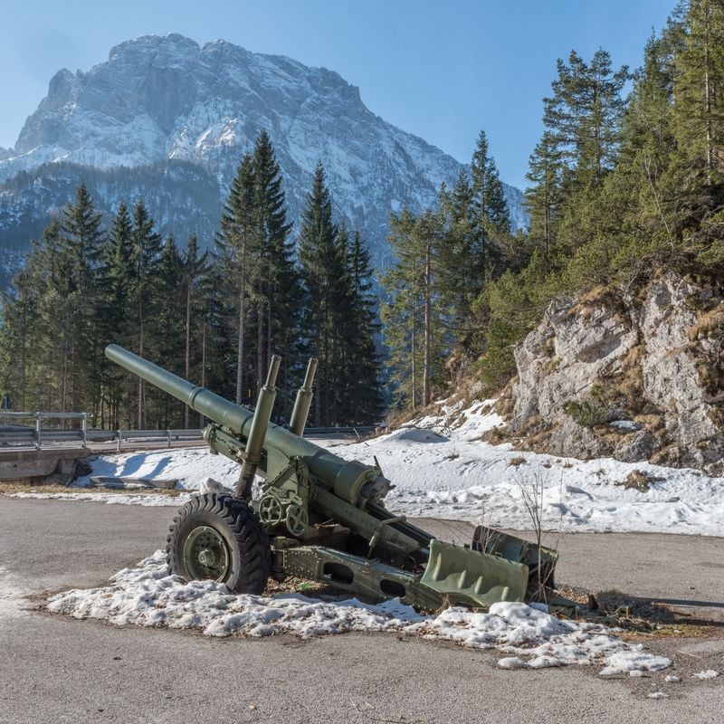 Jerebica - Mountain summit in Julian Alps, Italy and Slovenia