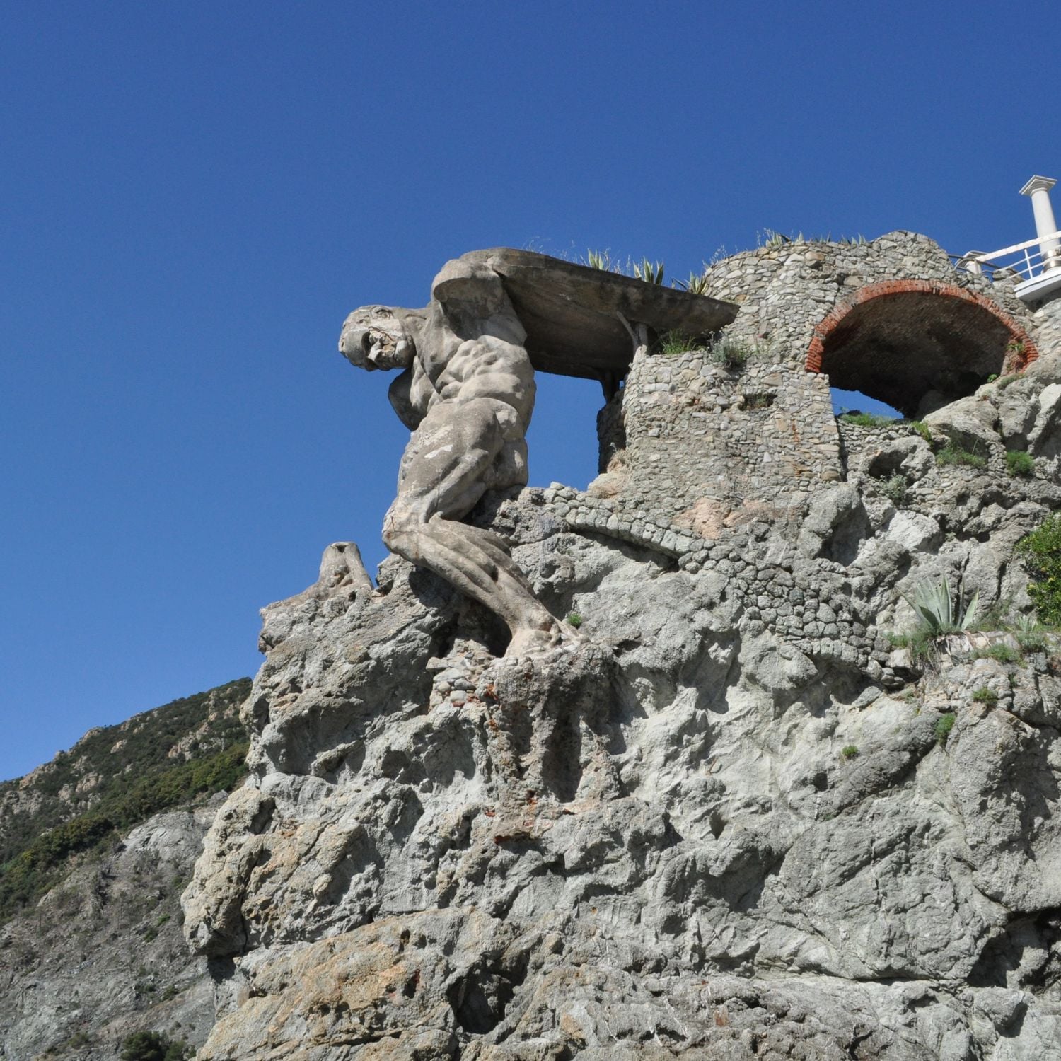 Statua del Gigante - Monumental statue in Monterosso al Mare, Italy