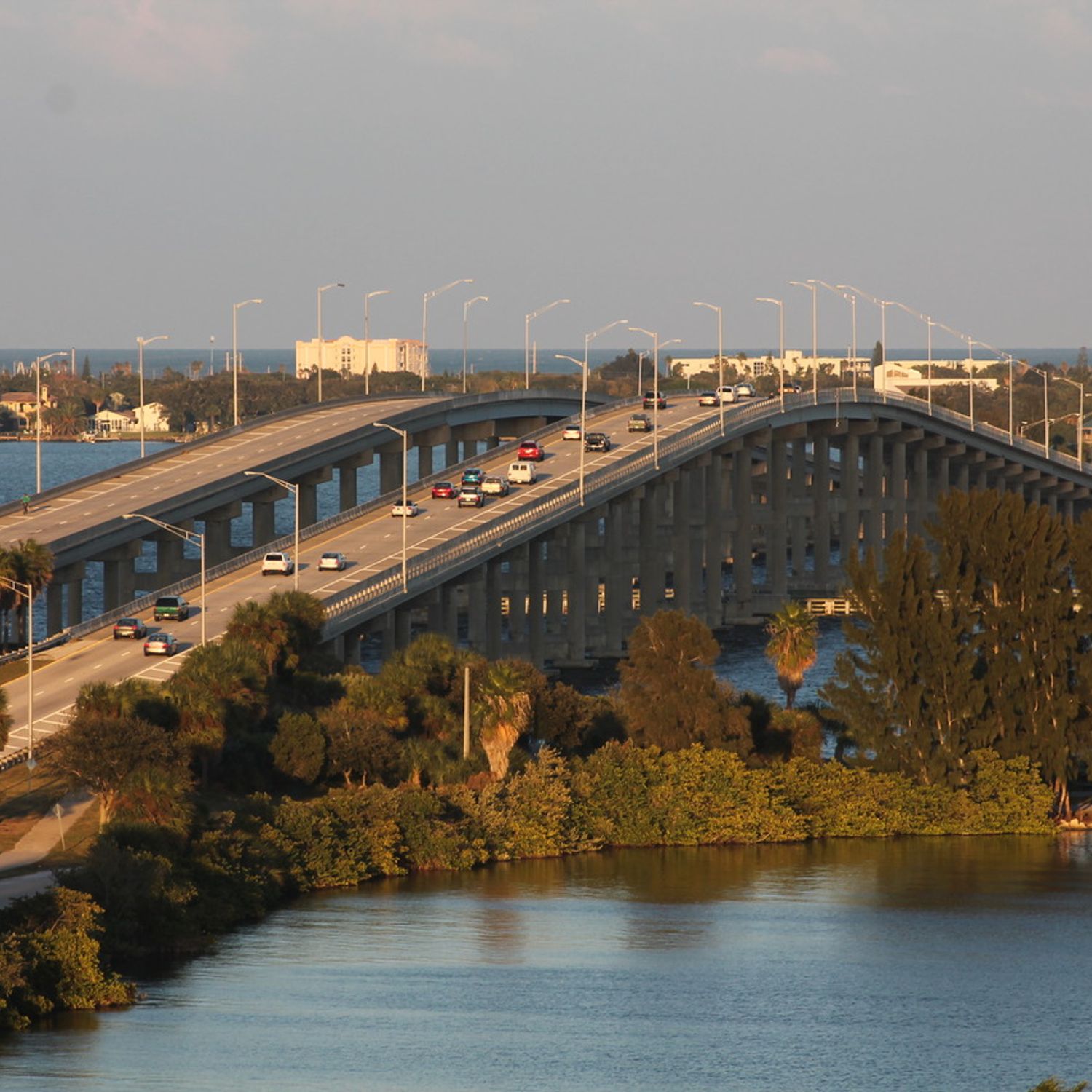 Melbourne Causeway - Road bridge across Indian River Lagoon in ...