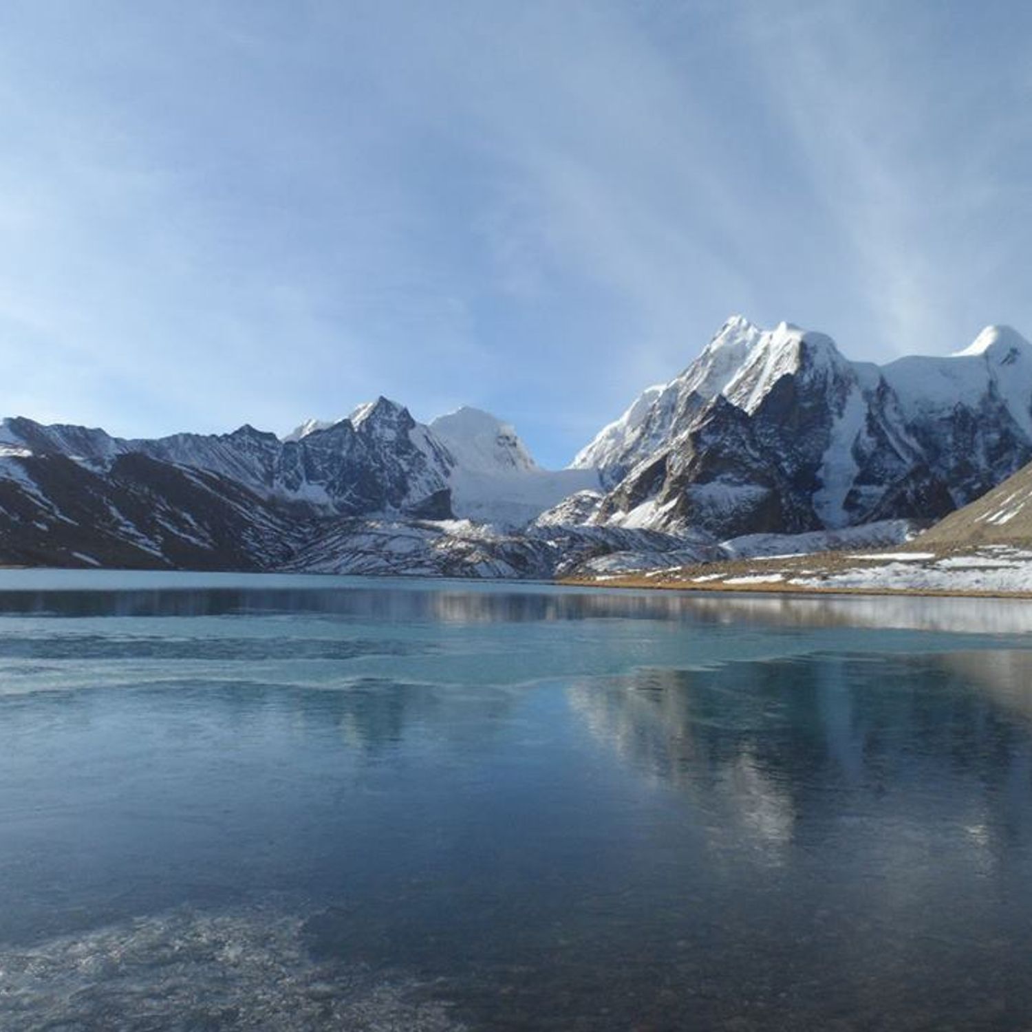 Lac Gurudongmar - Lac sacré dans le district de Mangan, Inde