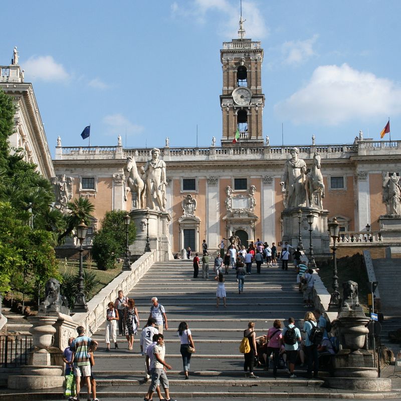 Cordonata Capitolina - Escalinata renacentista en la Colina Capitolina ...