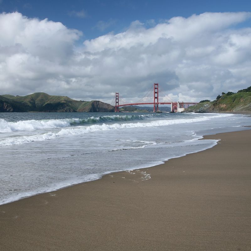 Baker Beach - Playa pública en Presidio, San Francisco, Estados Unidos